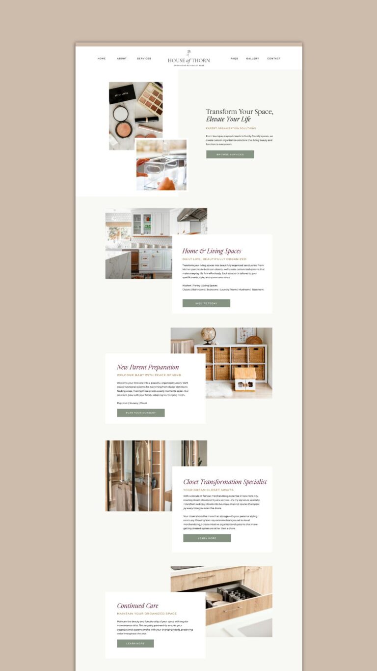 Luxury Home Organization Branding: House of Thorn Case Study